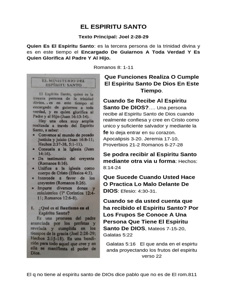 El Espiritu Santo | PDF