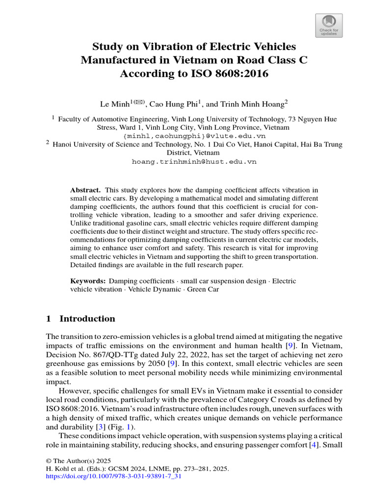 Study On Vibration of Electric Vehicles Manufactur | PDF | Damping ...
