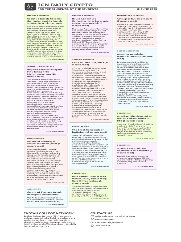 Crypto Icn 12 Jun 2025 | PDF | Cryptocurrency | Economies