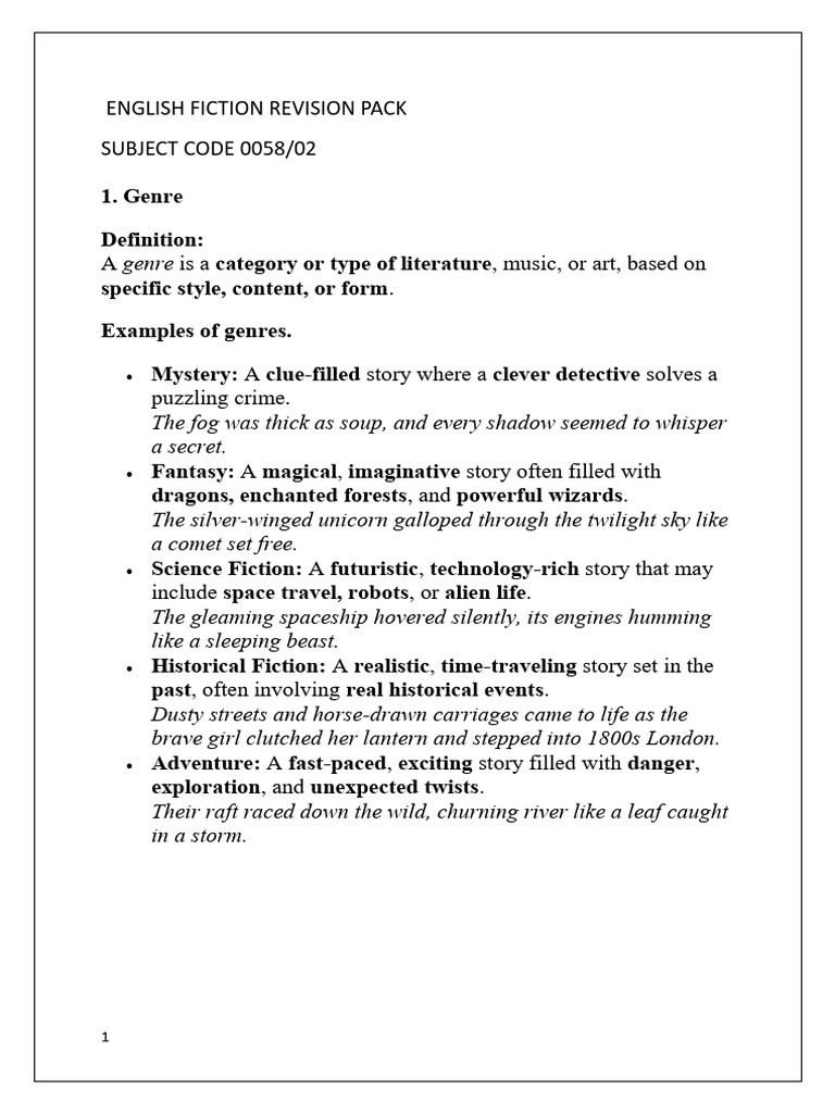 Cp5 English Revision Pack... | PDF | Elephant | Adjective