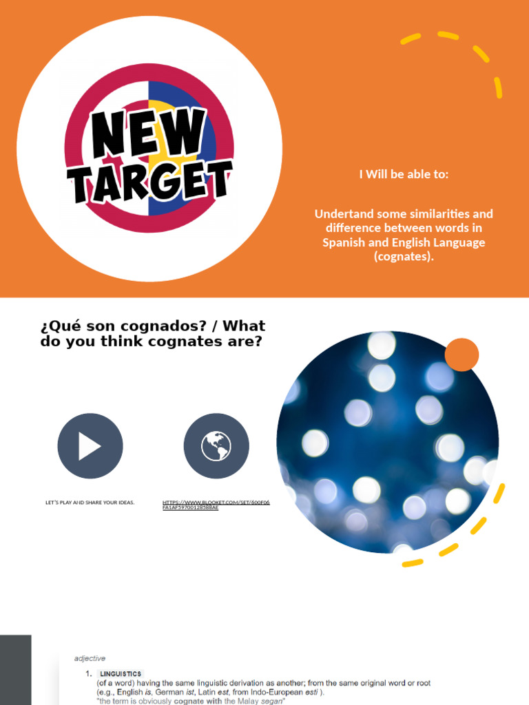 Week 3 Spanish 1 Cognates | PDF