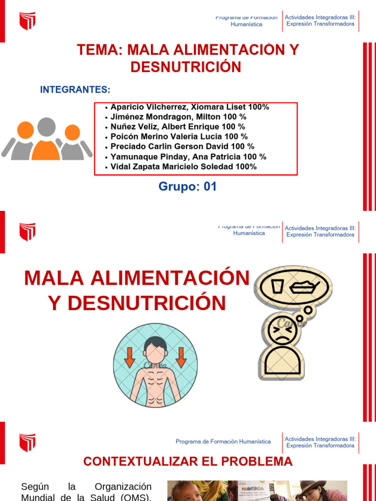 S.06-Presentación de La Problematica | PDF | Desnutrición | Nutrición