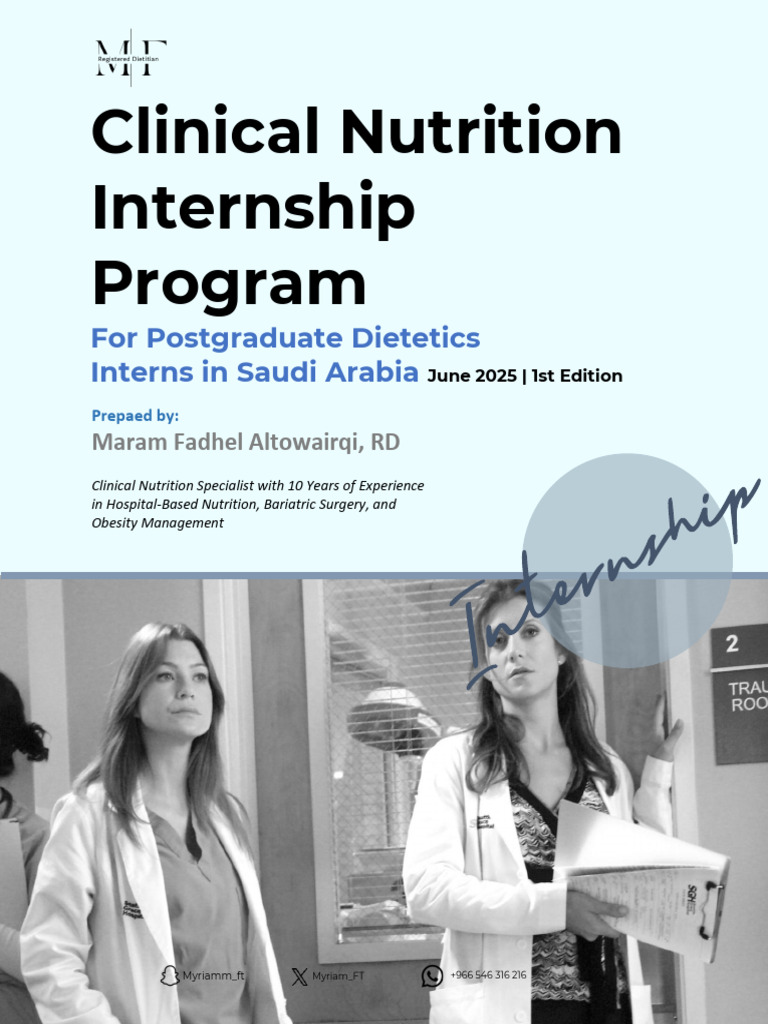 Clinical Nutrition Internship Program | PDF | Dietitian | Health Care