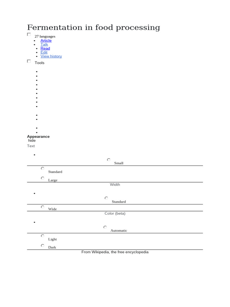Fermentation in Food Processing | PDF | Fermentation In Food Processing | Fermented Drinks