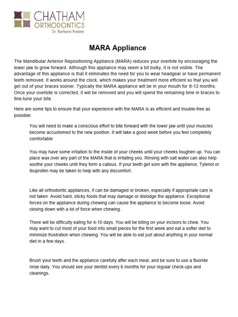 Mara Appliance | PDF