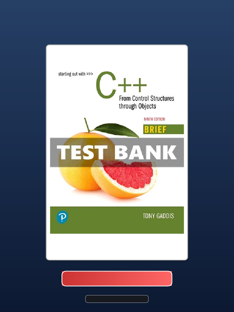 Starting Out With C Control Structures Through Objects Brief Version 9 Ed Gaddis Ebook and ...