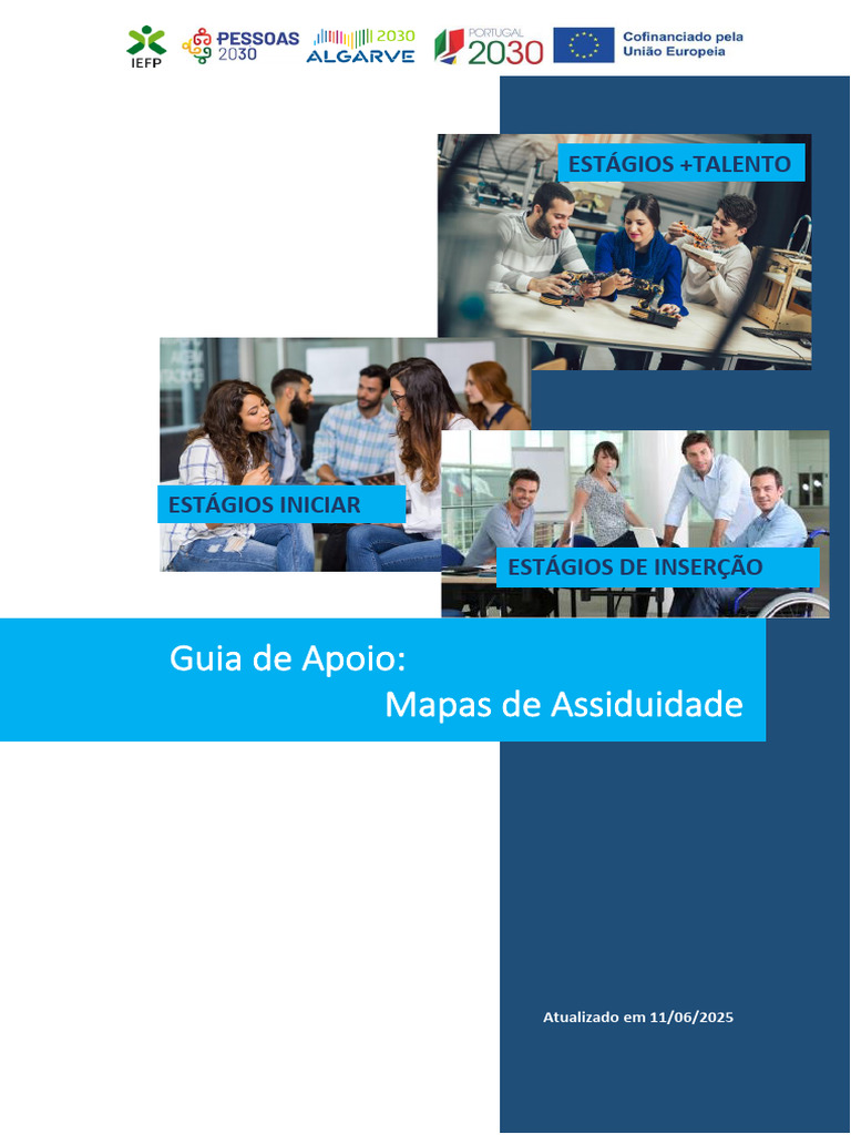 Guia de Registo de Assiduidade Estagiários | PDF