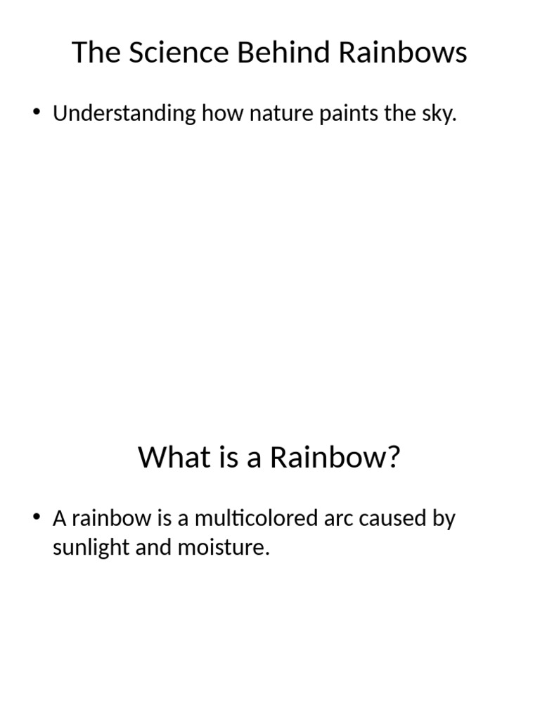The Science Behind Rainbows | PDF
