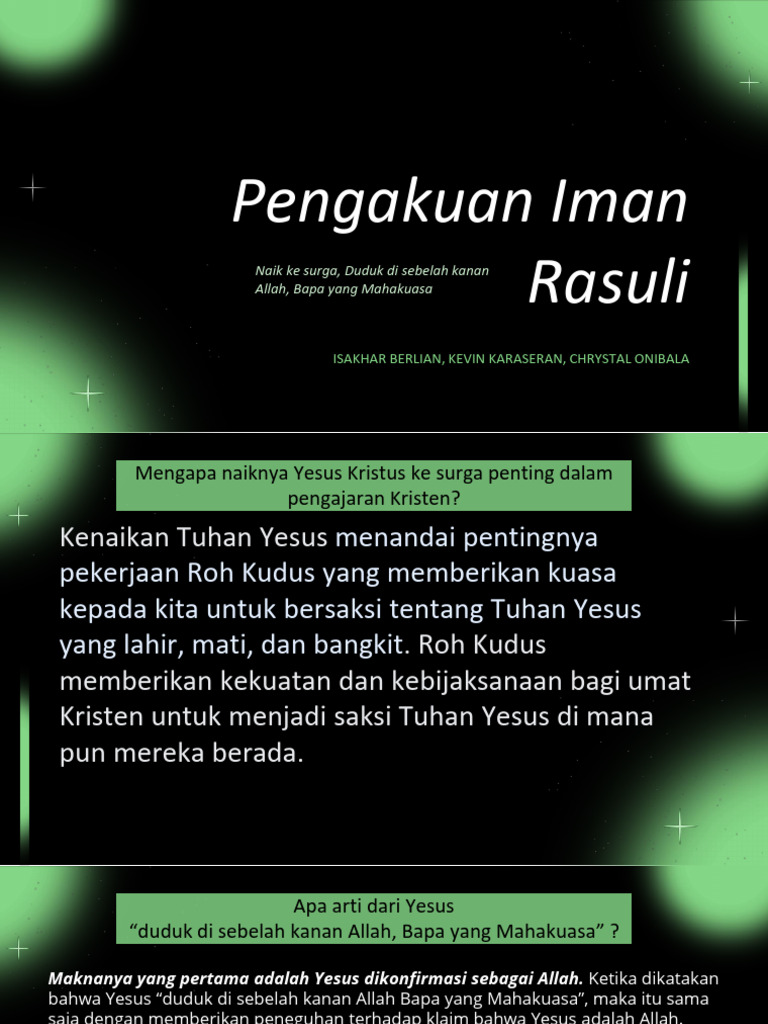 Kelompok 6 (Pengakuan Iman Rasuli) | PDF