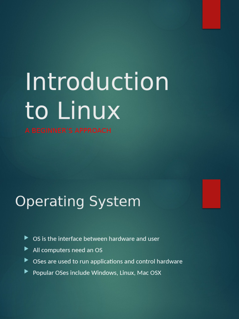 Introduction To Linux | PDF | Linux | Linux Distribution