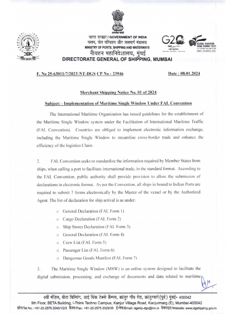 Fal MSW Dgs Ms Norice 01-2024 | PDF