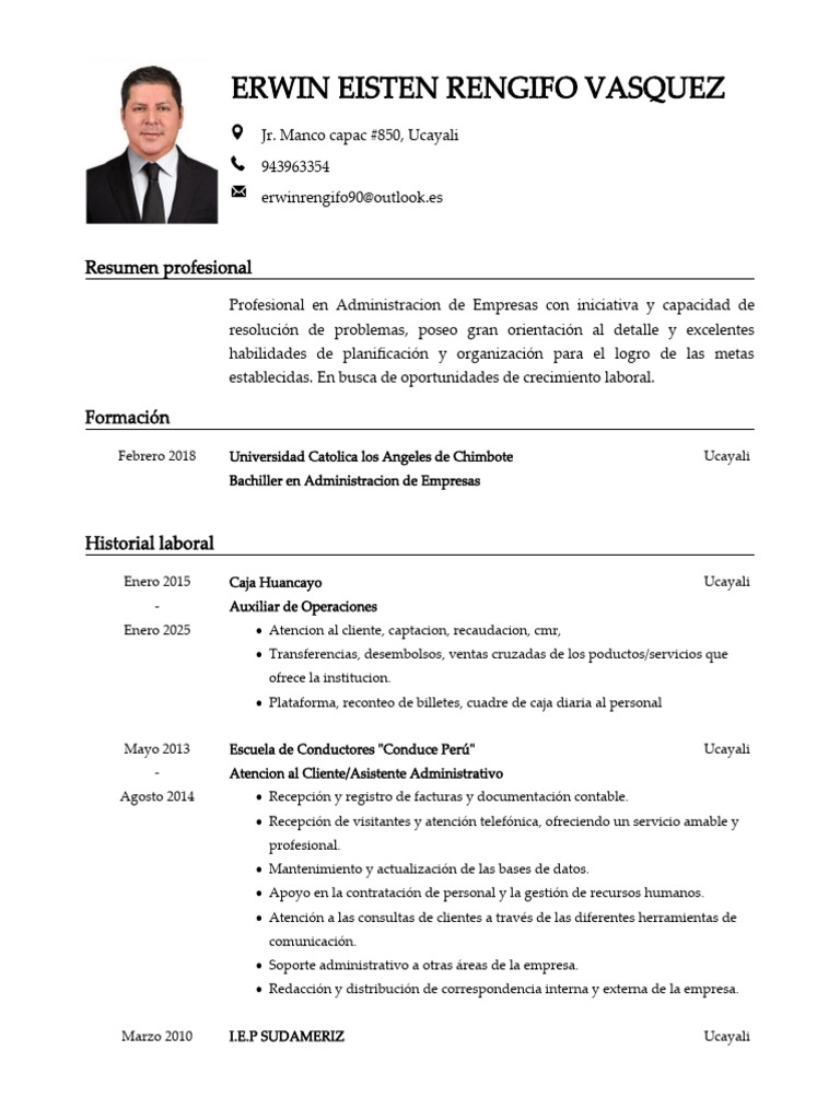 Curiculum DOCUMENTADO FREBRERO | PDF | Business