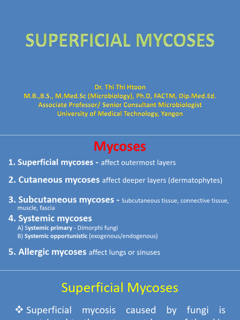 Overview of Superficial Mycoses | PDF | Fungus | Mycology
