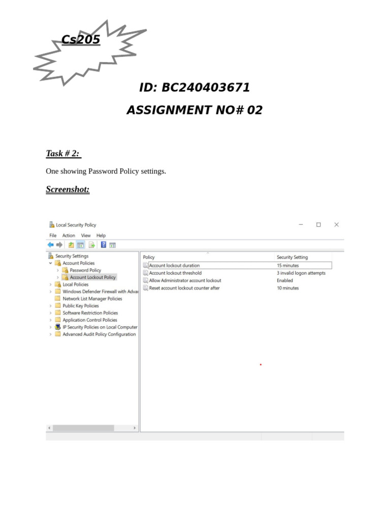 Spring 2025 - CS205 - 2 - BC240403671 | PDF
