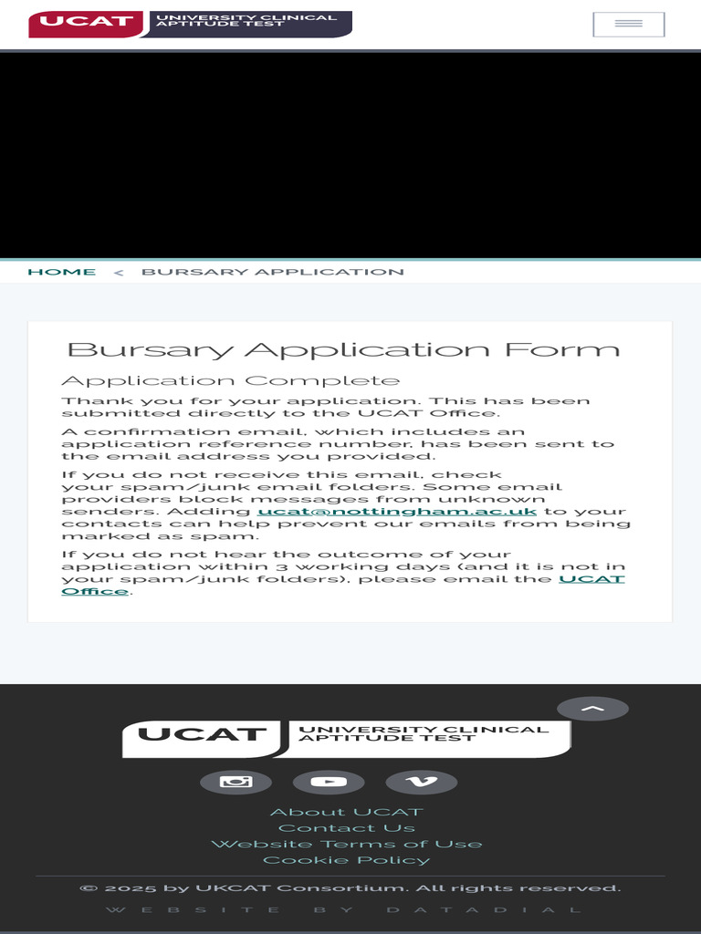 Bursary Application UCAT Consortium | PDF