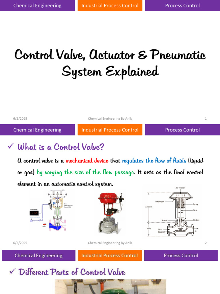 Control Valve - Chemical Engineering-1 | PDF