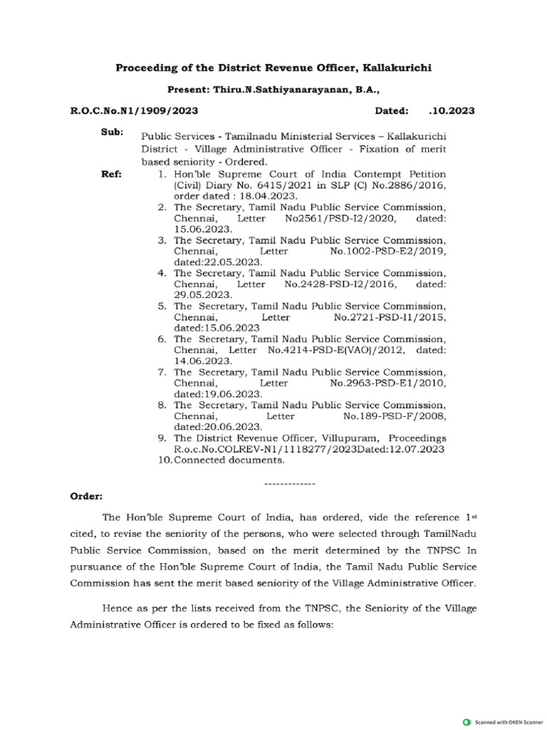 SENIORITY KKI 2023 New Correct Revised | PDF