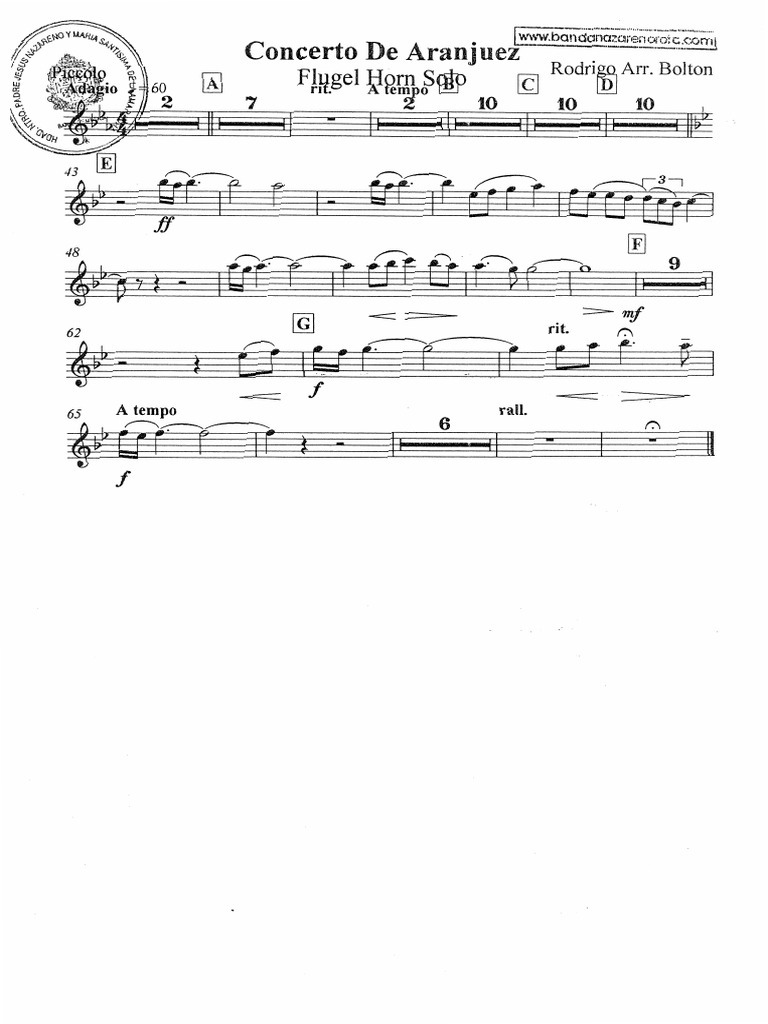 (CB P) .Concerto - De.aranjuez. .Joaquín - Rodrigo. .Arr - Kevin.bolton ...