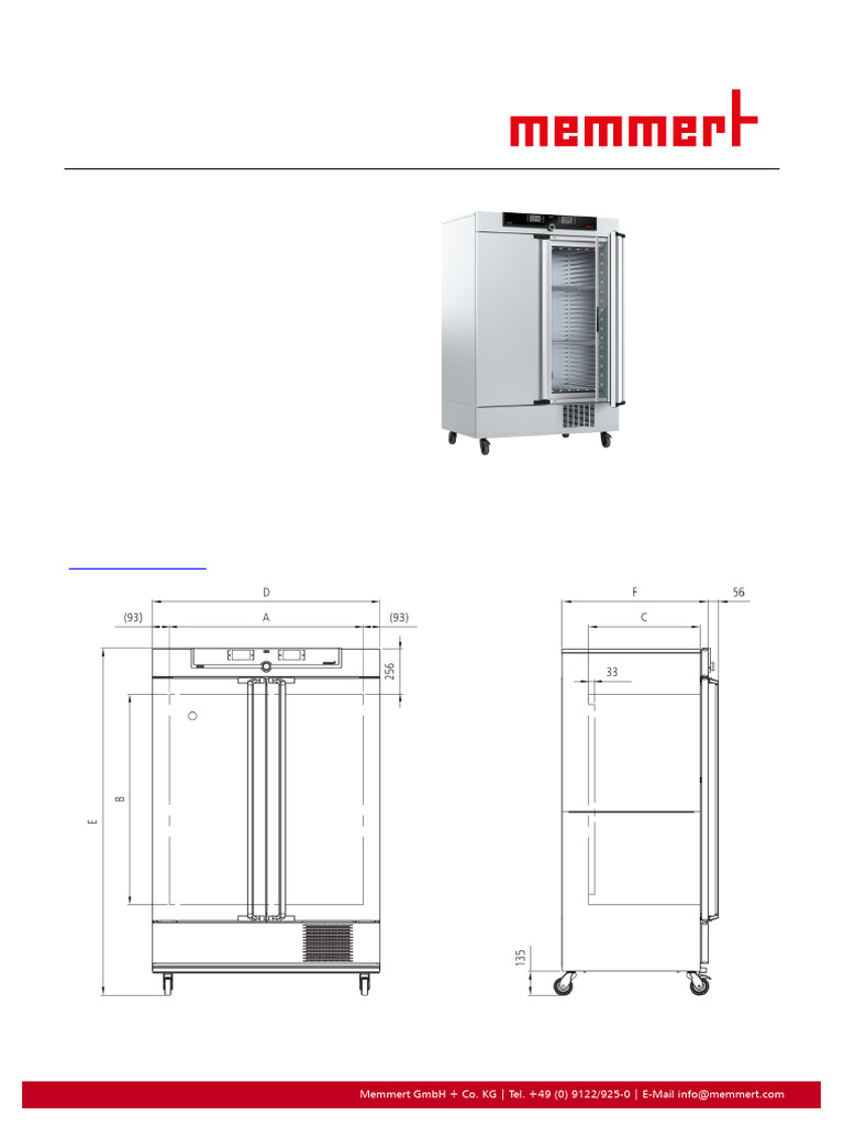 Ficha Tecnica de Camara Climatica ICH750 Memmert | PDF | Temperatura | Refrigeración