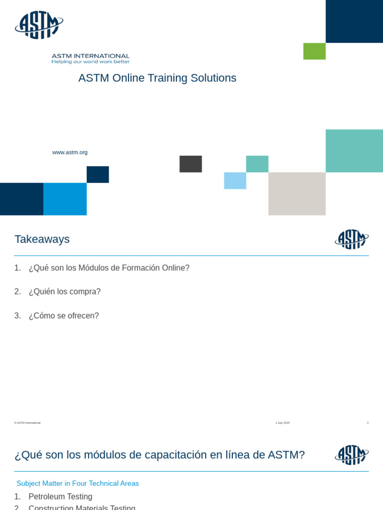ASTM ELearning ESP | PDF | Hormigón