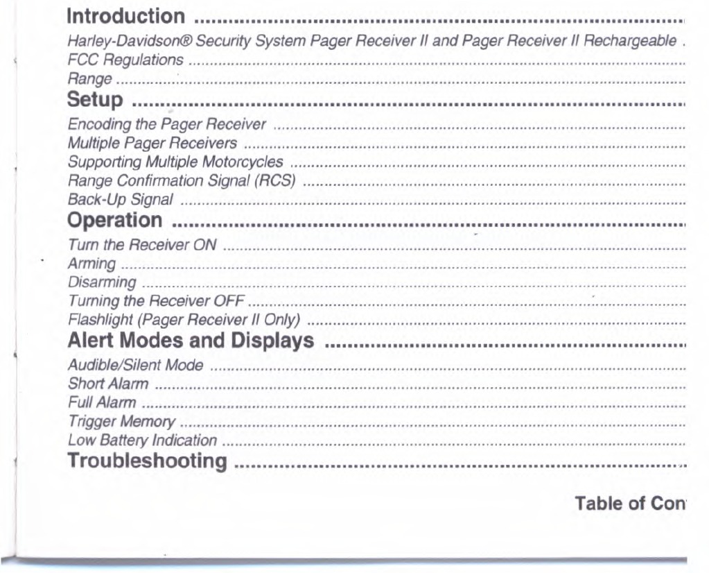 Security System Pager Receiver II Instructions | PDF