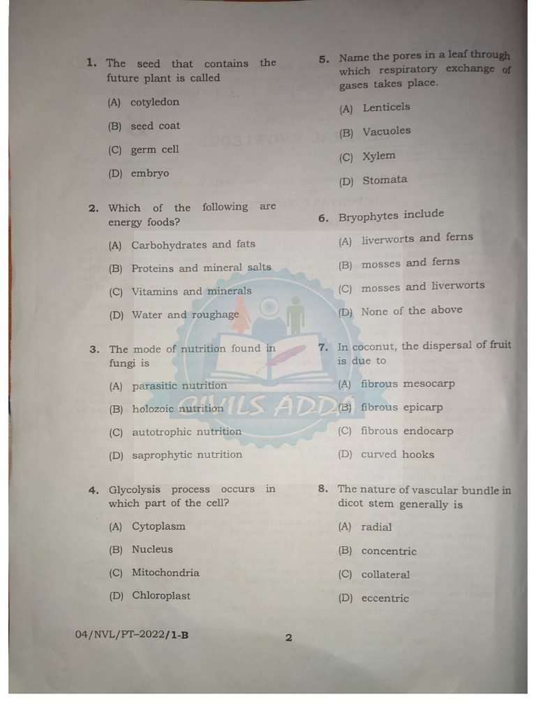 BPSC LDC Question Paper 2022 Eng | PDF