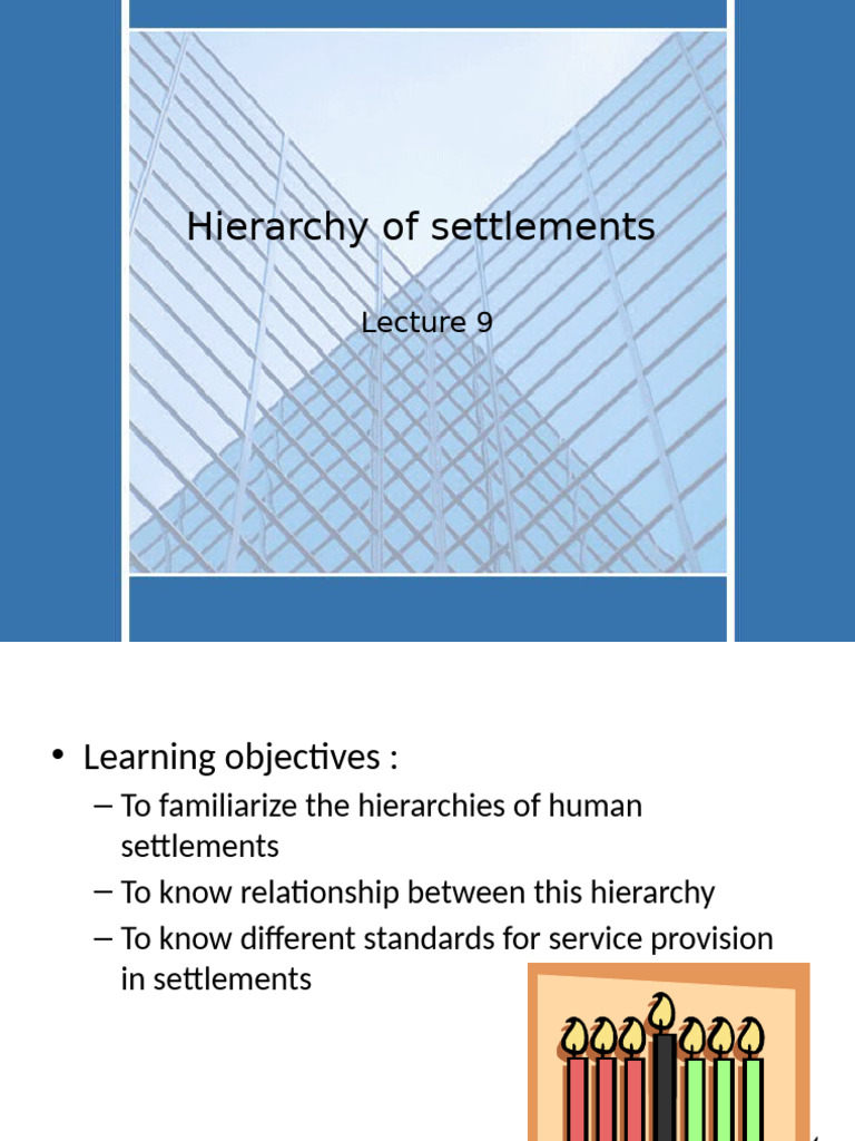 Understanding Settlement Hierarchy | PDF