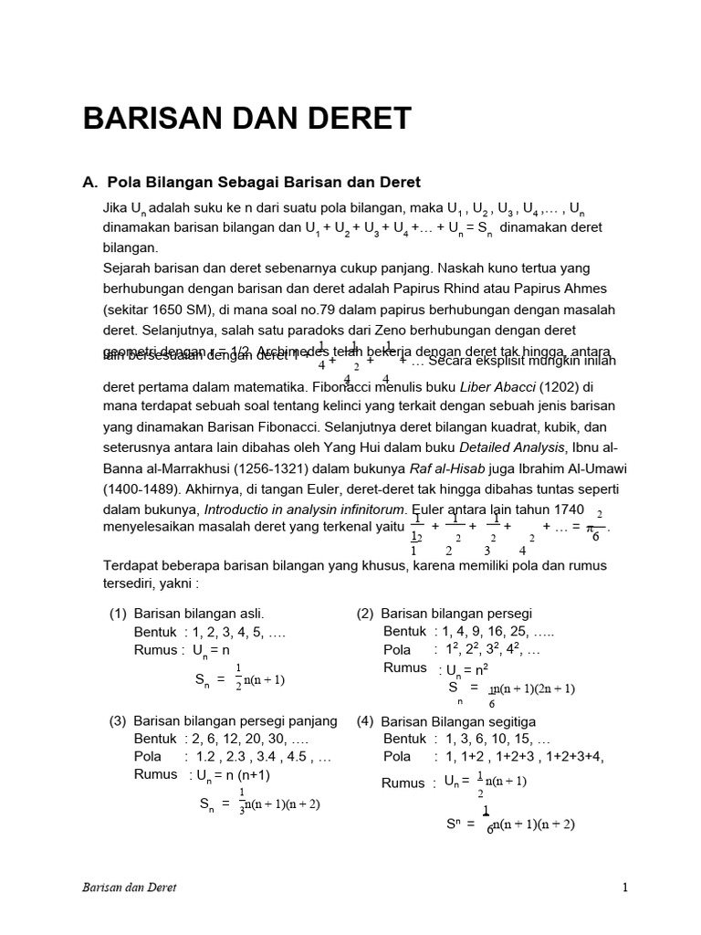 Barisan Dan Deret | PDF