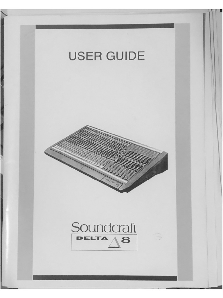 Soundcraft Delta 8 User Manual | PDF