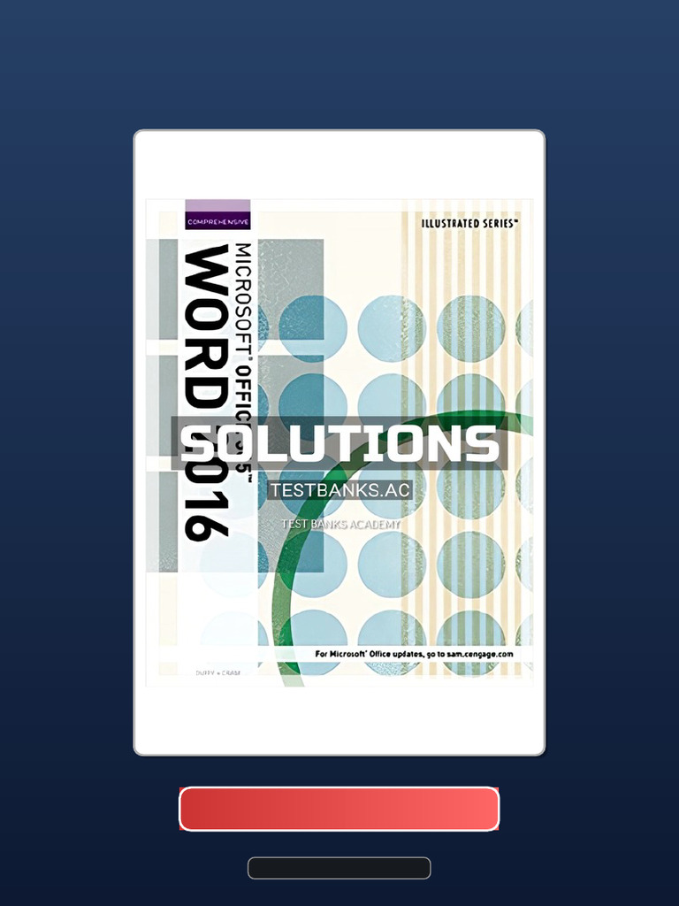 Complete Bundle Solutions Manual For Illustrated Microsoft Office 365 ...