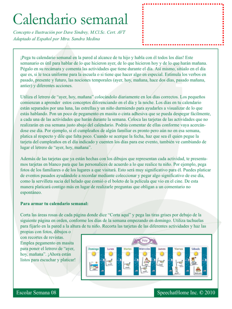 Calendario Semanal | PDF