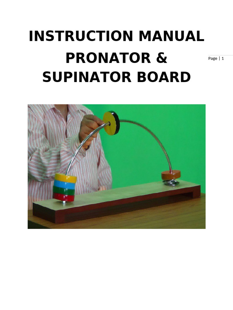 Pronator & Supinator Board Manual | PDF | Anatomical Terms Of Motion ...