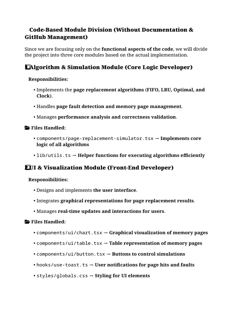 Module Breakdown | PDF