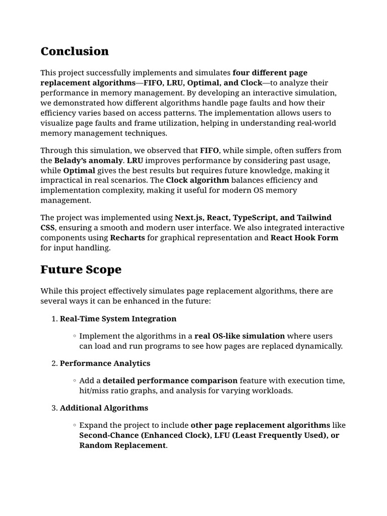 Conclusion & Future Scope | PDF