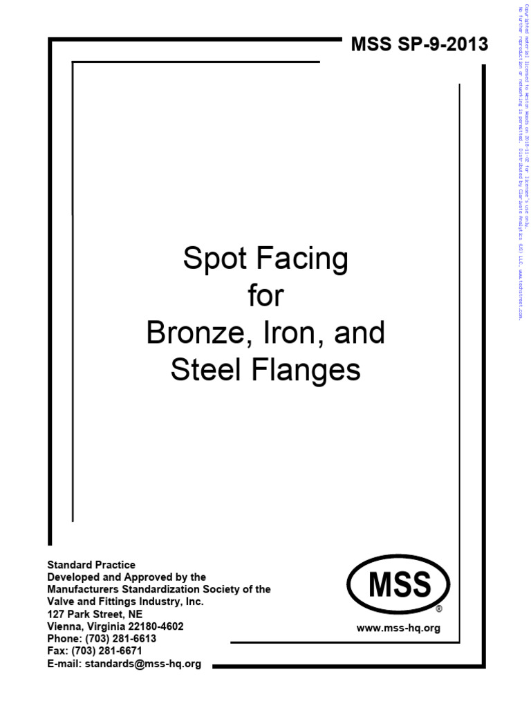 Spot Facing Standards for Flanges | PDF | Valve | Pipe (Fluid Conveyance)