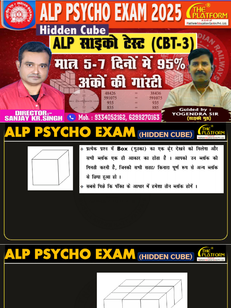 Alp Psycho Exam (Hidden Cube) 2025 | PDF
