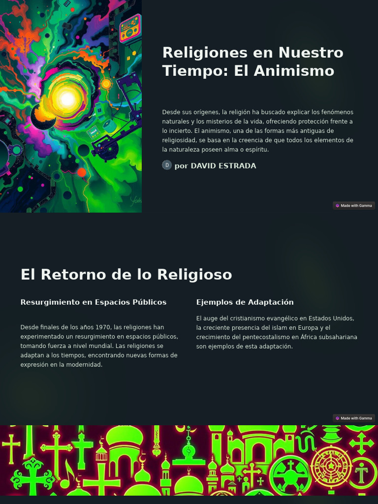 Religiones en Nuestro Tiempo El Animismo | PDF | Religiones religiosas | Actitud psicológica
