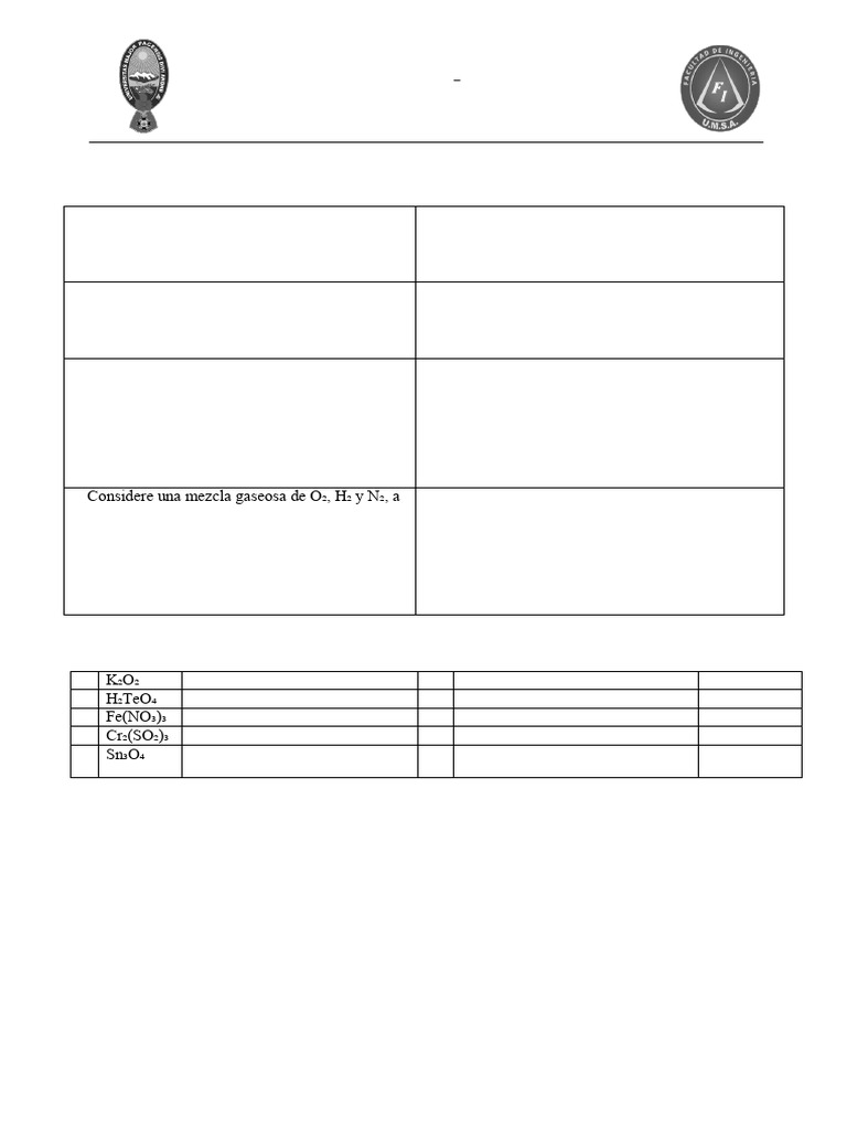 Solucionario 2do Parcial QMC 2-2023 y 1-2024 | PDF | Gases | Mole (Unidad)