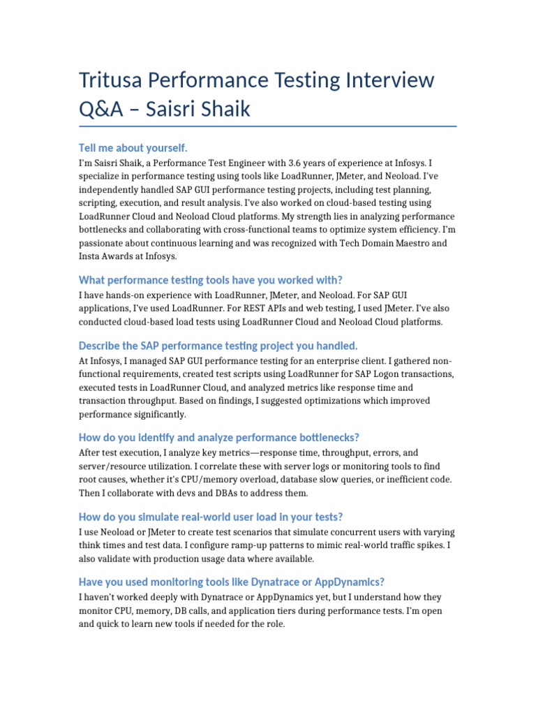 Tritusa Performance Testing Insights | PDF | Cloud Computing | Computing