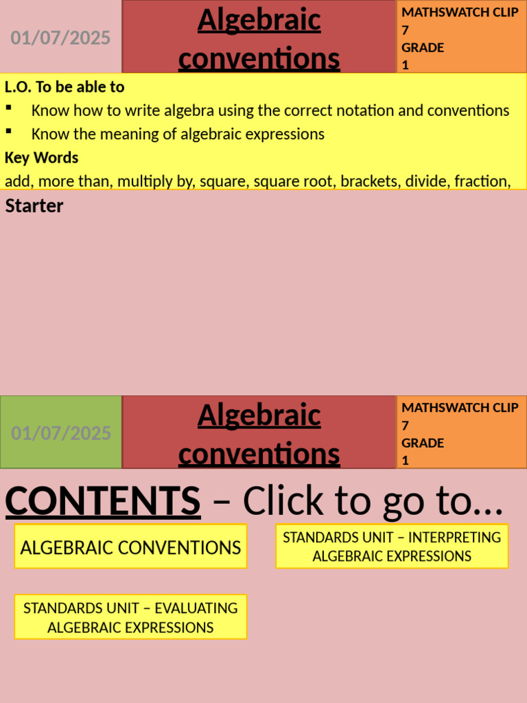 Algebraic Conventions | PDF | Numbers | Multiplication