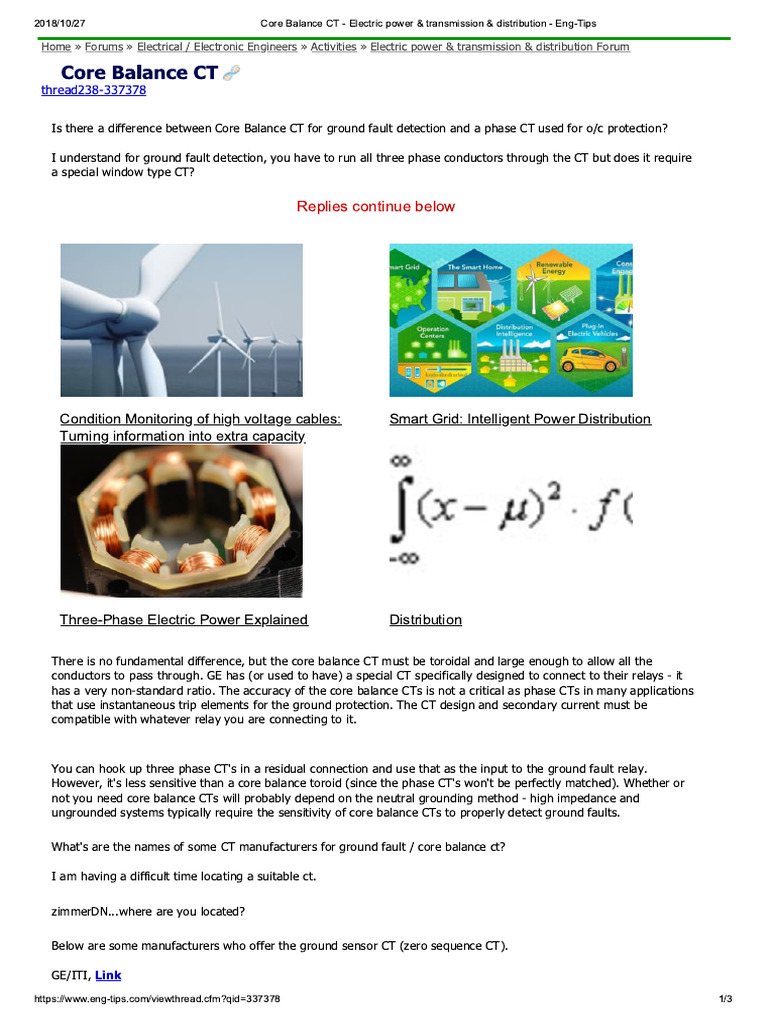 Core Balance CT - Electric Power & Transmission & Distribution - Eng ...