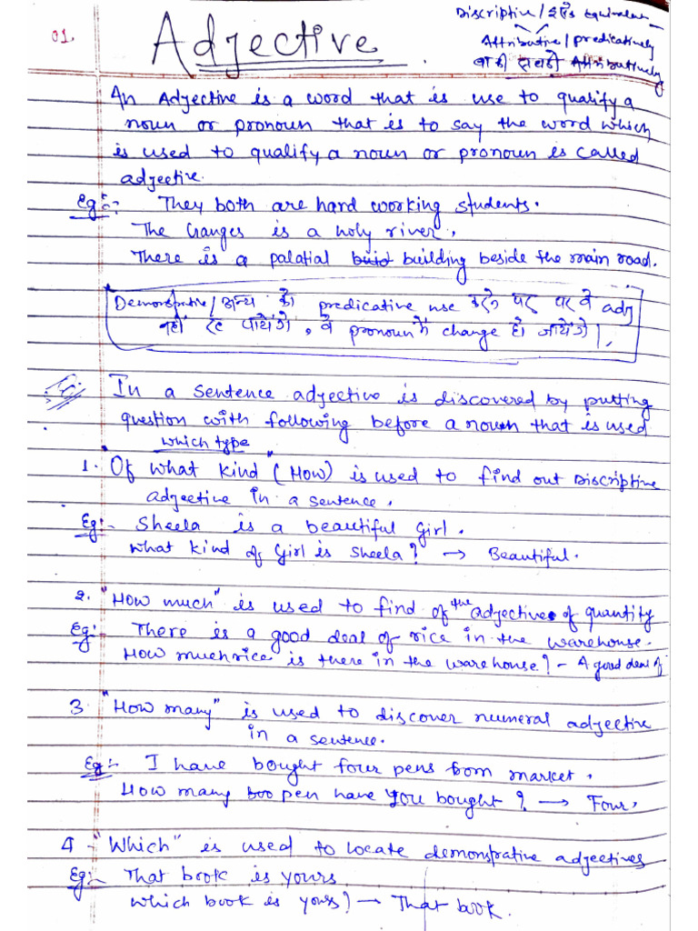 Adjective. (Manglam Trivedi) | PDF