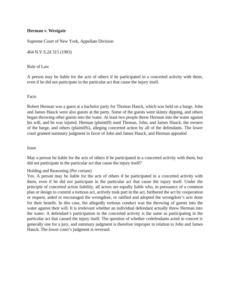 Herman (Per Curiam-Concerted Activity) | PDF