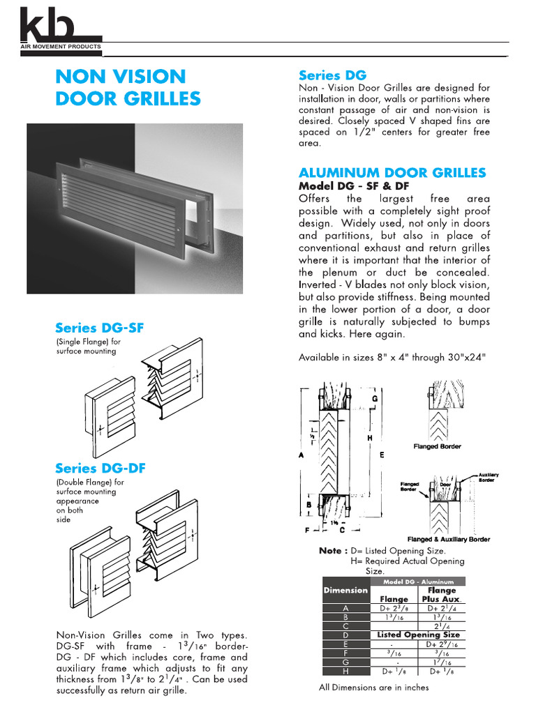 Door Grille DG | PDF