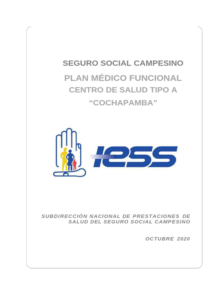 Plan Medico Funcional Disp. Cochapamba | PDF | Cuidado de la salud ...