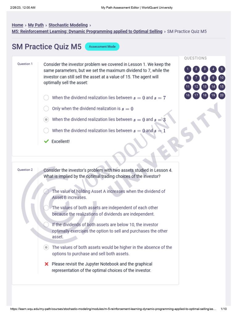 Module 5 Ungraded 1 Quizz | PDF | Dynamic Programming | Function (Mathematics)