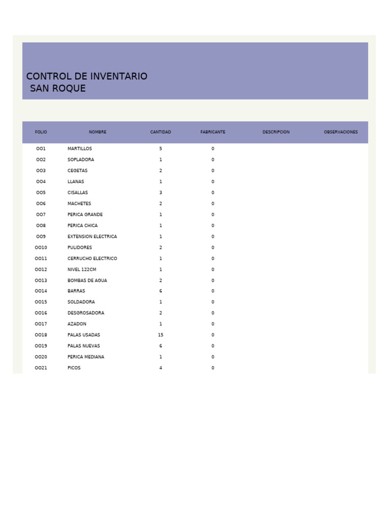 Inventario Parques Los Pinos Mty | PDF | Turbomaquinaria | Tecnologías ...