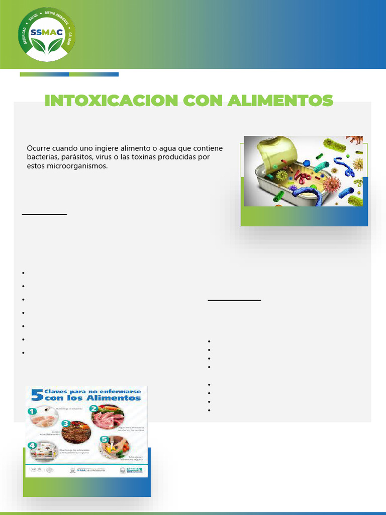 Síntomas y prevención de intoxicación alimentaria | PDF
