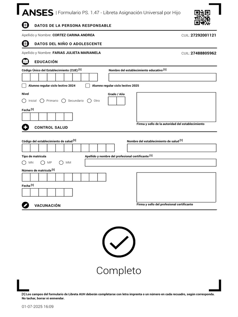 Libreta 2024 - 27488805962 | PDF