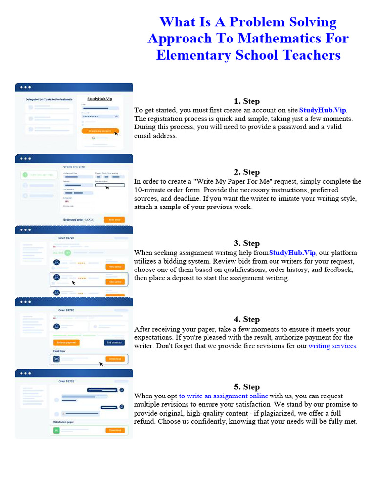 What Is A Problem Solving Approach To Mathematics For Elementary School ...